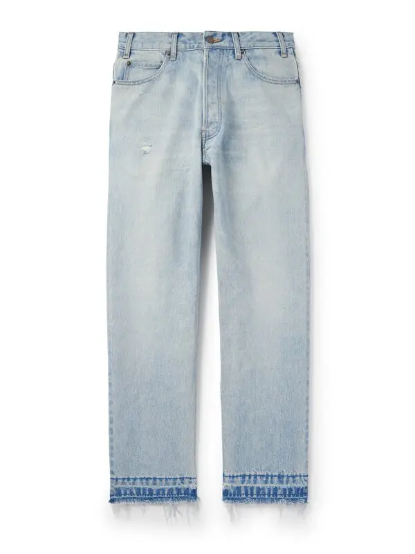 Celine Wesley Straight-leg Distressed Jeans - Blue