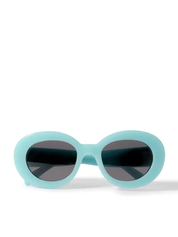 Celine Homme Oval-frame Sunglasses - Blue
