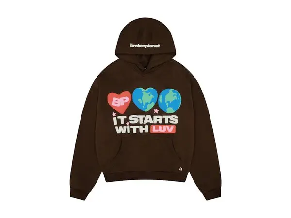 BROKEN PLANET It Starts With Luv Hoodie
