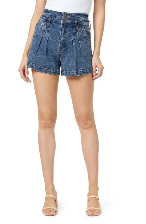 Habitual High Waist Pleat Front Denim Shorts