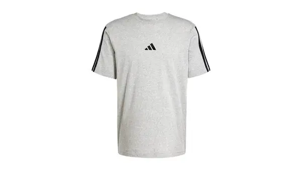 Adidas Essentials 3stripes Single Jersey T-shirt - Medium Grey Heather/black