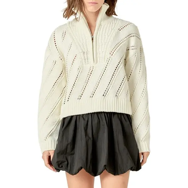 English Factory Half-zip Sweater