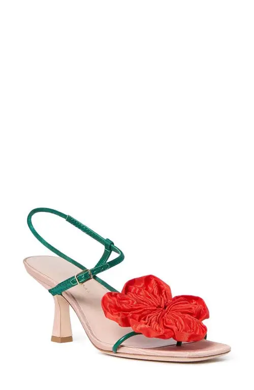LOEFFLER RANDALL Frank Slingback Sandal - Beige/ Green/ Red