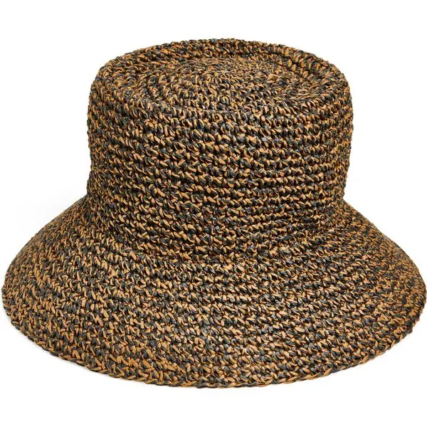 Nordstrom Packable Straw Bucket Hat - Chocolate