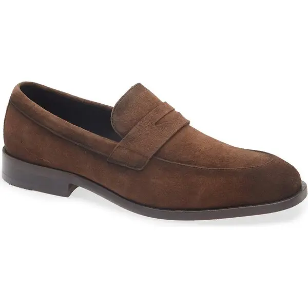 Hugo Boss Limber Penny Loafer - Dark Brown