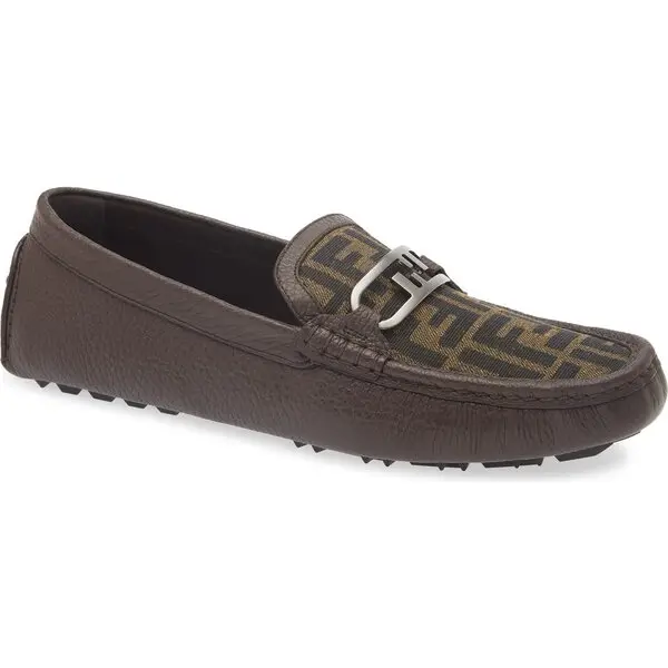Fendi O'lock Mixed Media Driving Loafer