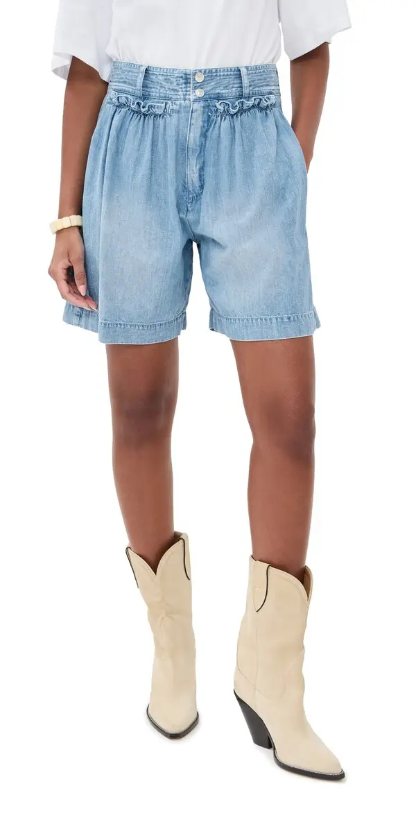 Isabel Marant Ingrid Denim Shorts - Light Blue