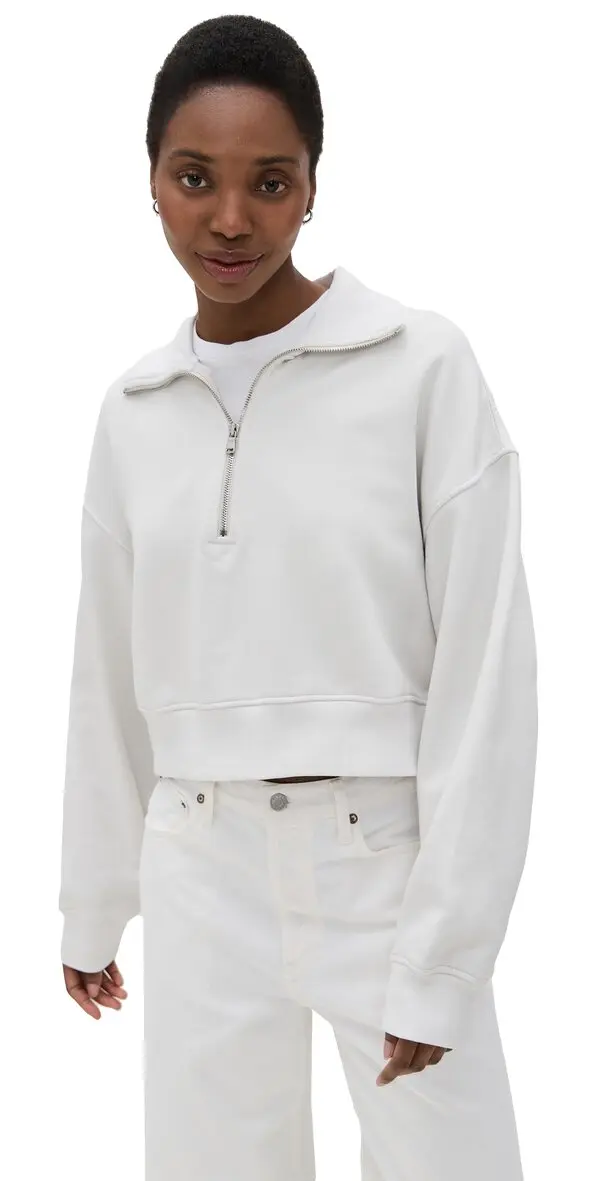 AGOLDE Bethan Quarter Zip Sweatshirt - Wired