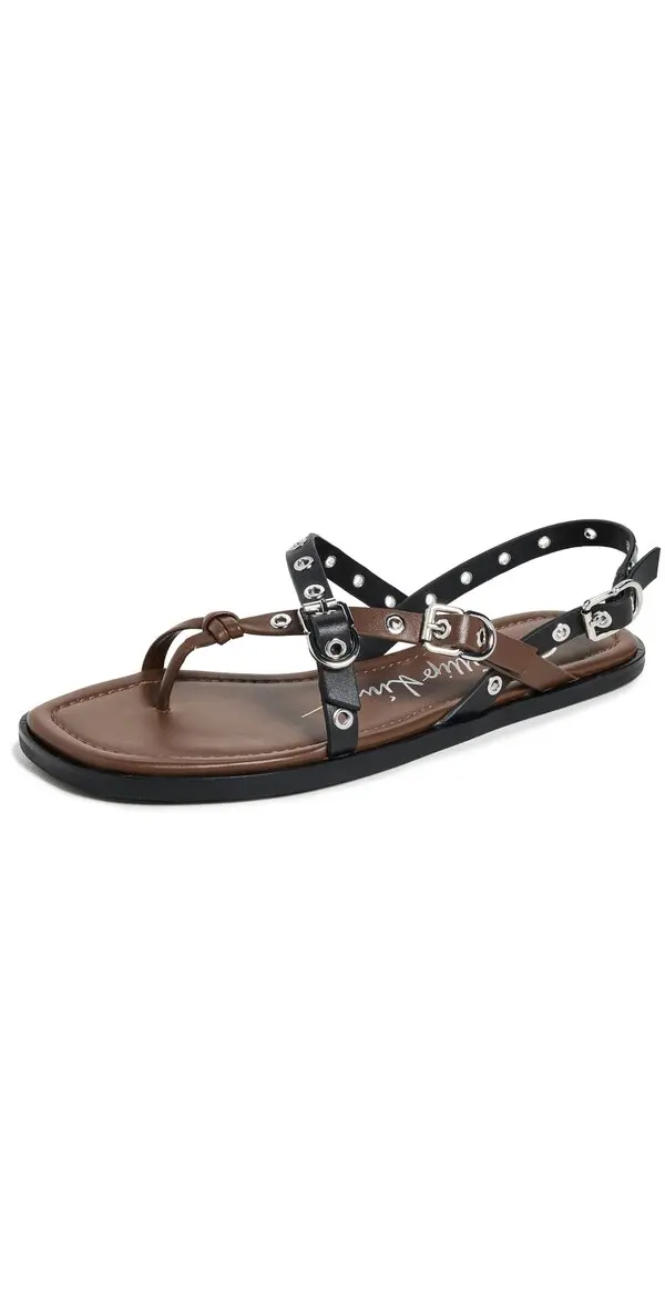 3.1 Phillip Lim Multi-strap Rivet Sandals - Blk Multi