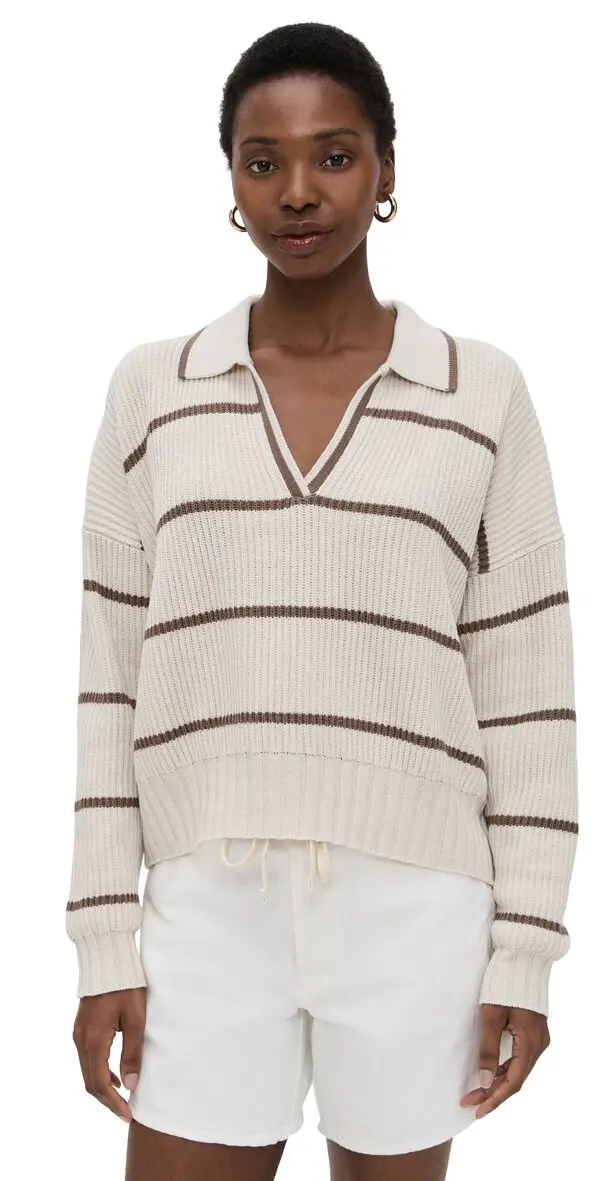 Splendid X Cella Jane Stripe Polo Sweater