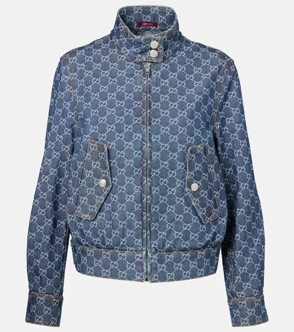 Gucci Gg Jacquard Denim Jacket