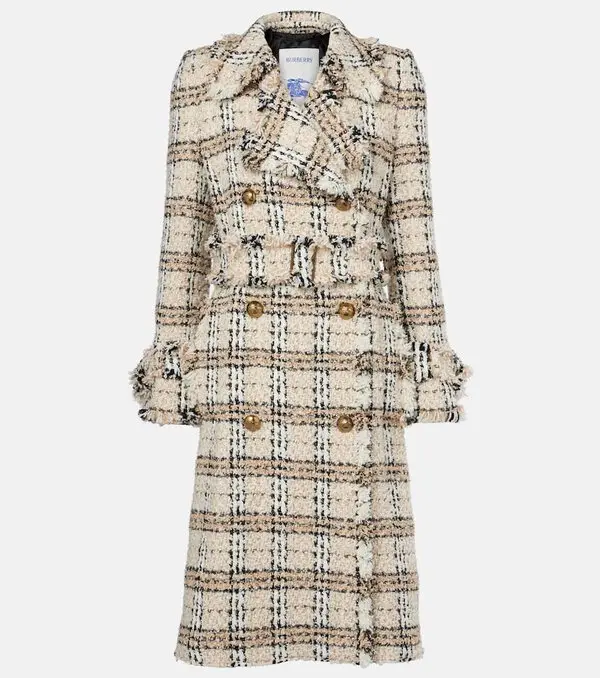 Burberry Check Bouclé Coat