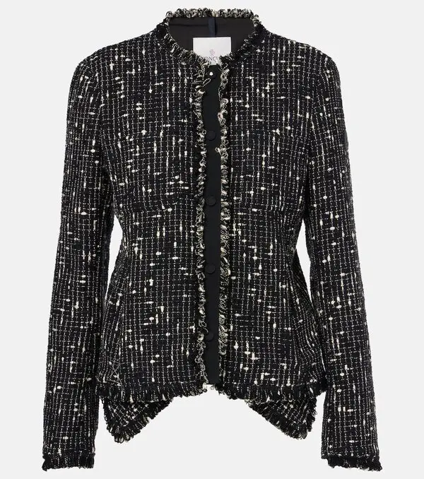 Moncler Verneuil Peplum Tweed Jacket