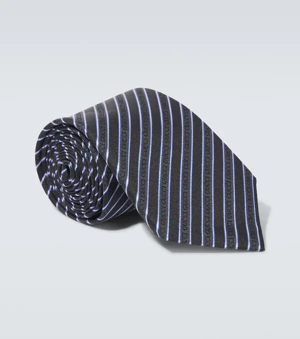 Gucci Horsebit Silk Jacquard Neck Tie - Multicoloured