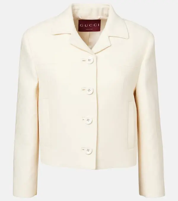 Gucci Gg Wool And Silk Crêpe Jacket