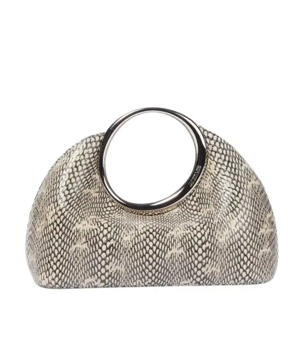 Jacquemus Calino Small Snake-effect Tote Bag - Beige