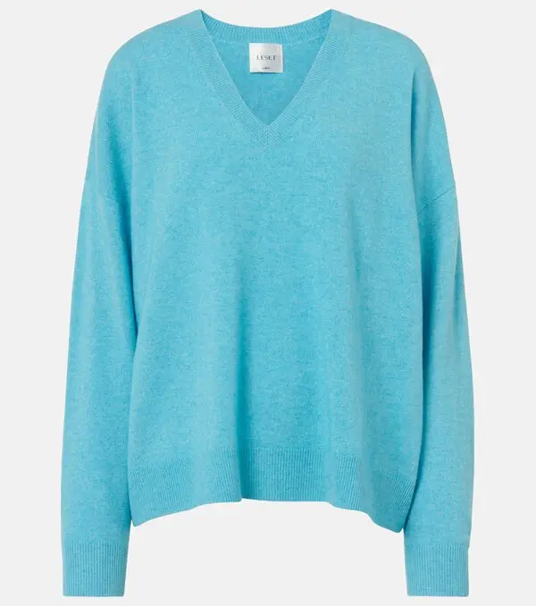LESET Zoe Wool And Cashmere-blend Sweater - Blue