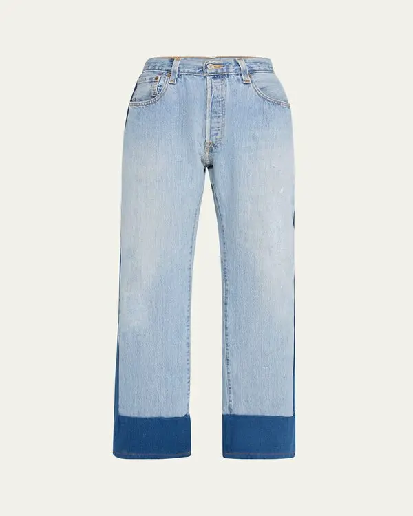 B Sides Reworked Slouchy Wide-leg Jeans