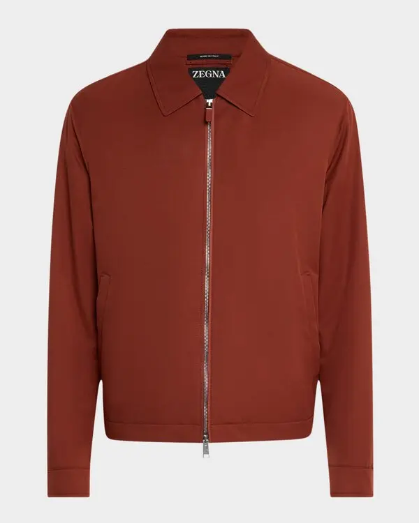 Zegna Microfiber Full-zip Blouson - Rst Sld