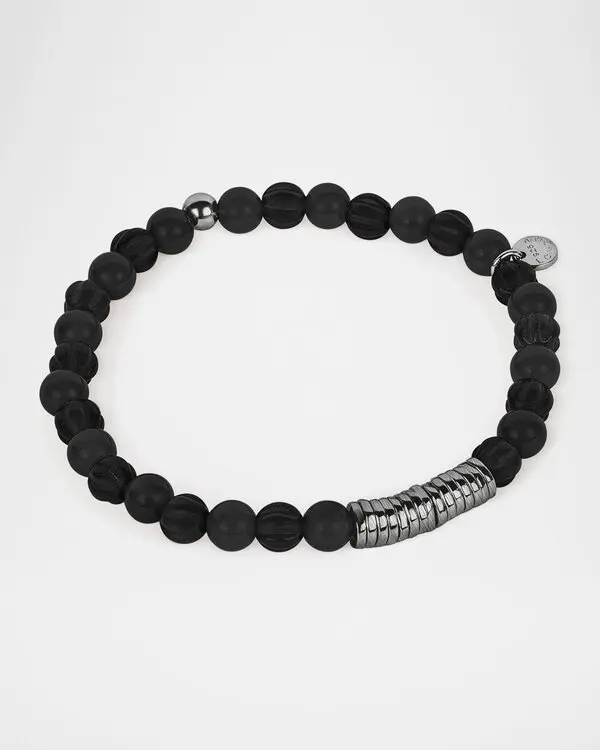 Tateossian Classic Discs Agate Beaded Bracelet