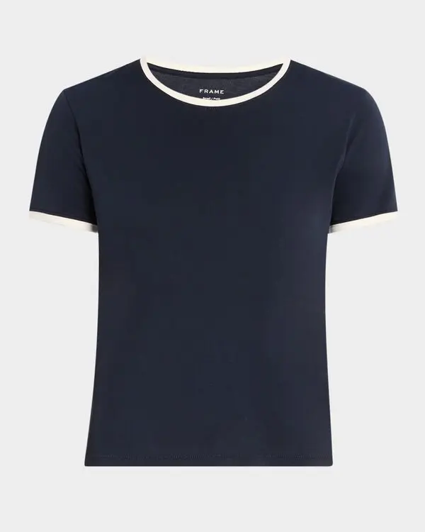 FRAME The Ringer Baby Tee - Navy Multi