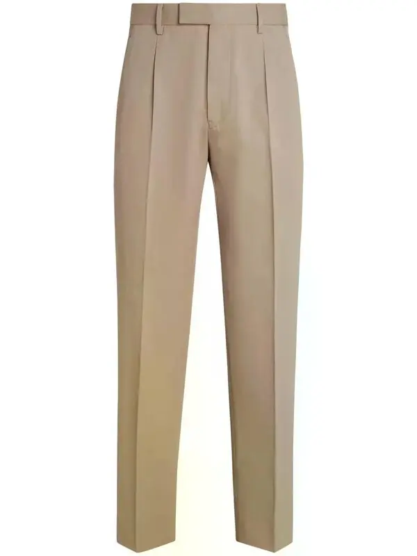 Zegna Cotton-wool Trousers - Neutrals
