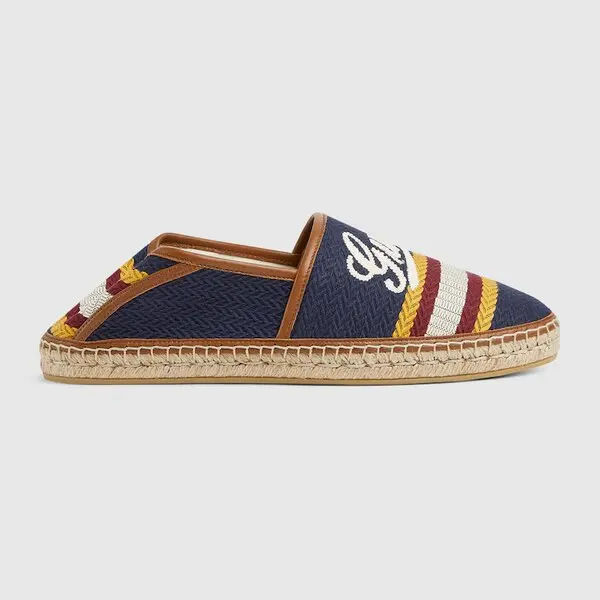 Gucci Espadrille With Script Fabric