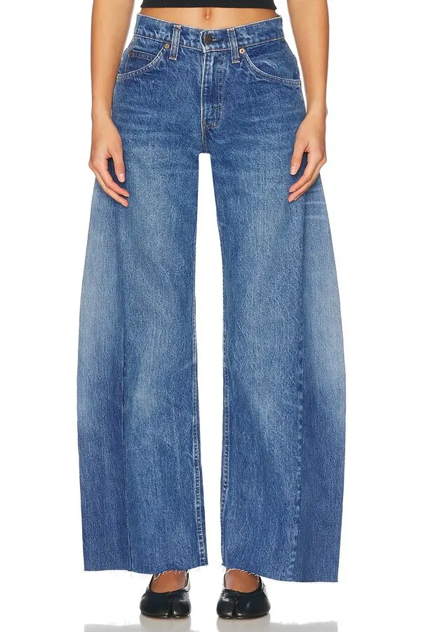 ALIGRACE Barrel Customs Undone Hem Jeans