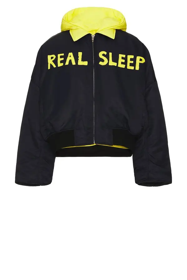 JW Anderson Real Sleep Bomber Jacket - Navy & Yellow