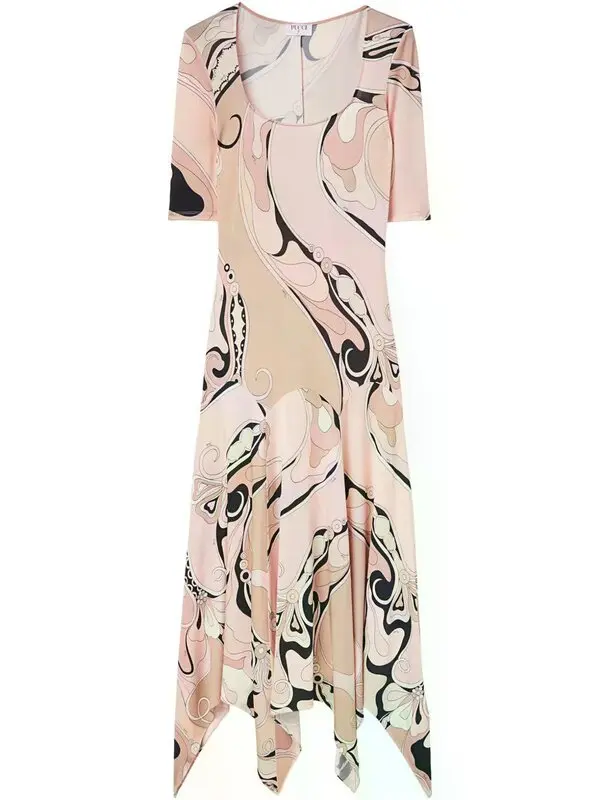 Emilio Pucci Orchidee-print Dress - Neutrals