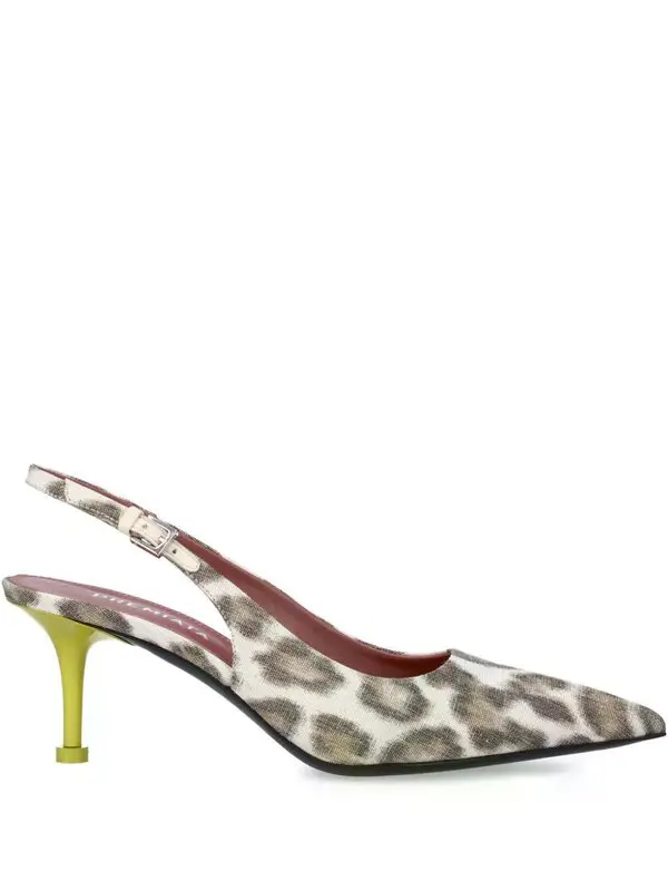 Premiata Leopard-print Slingback Pumps