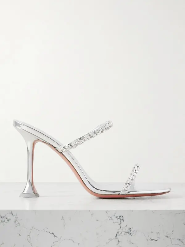Amina Muaddi Gigi Crystal-embellished Mules