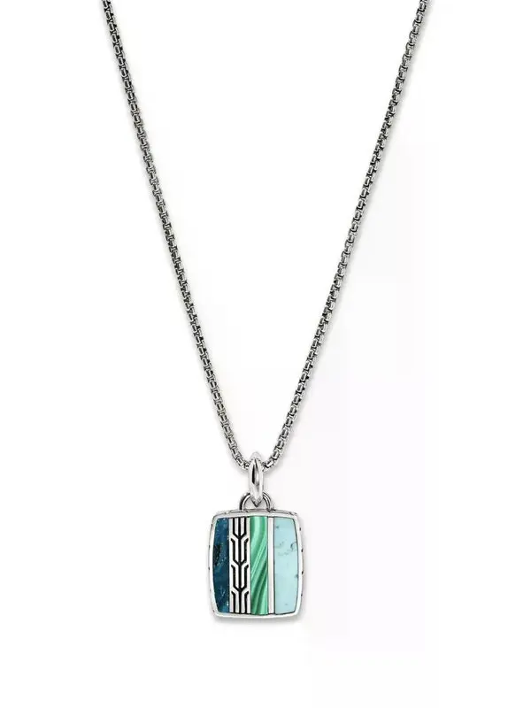 John Hardy Carved-chain Pendant Necklace - Silver