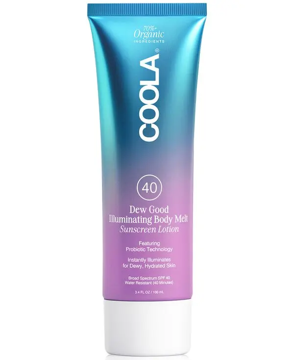COOLA Dew Good Illuminating Body Melt Sunscreen Lotion Spf 40