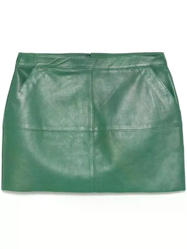 P.a.r.o.s.h A-line Mini Leather Skirt