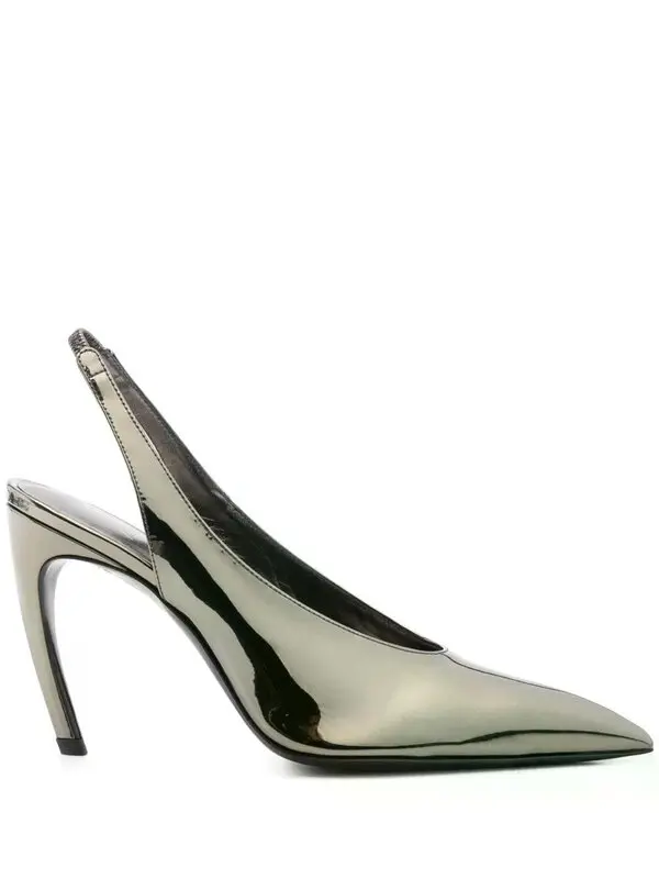 Attico 95mm Viper Pumps - Silver