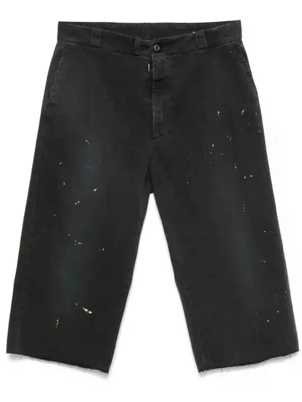 MAISON MARGIELA Paint Splatter Shorts - Black