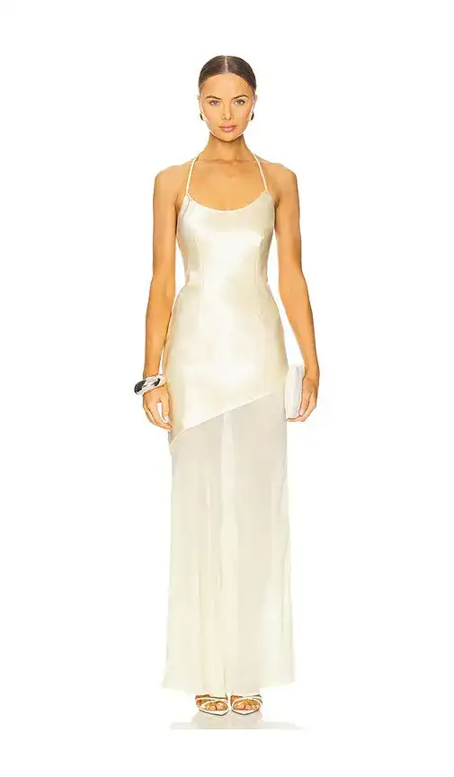 Runaway The Label Samani Maxi Dress in Lemon - size L