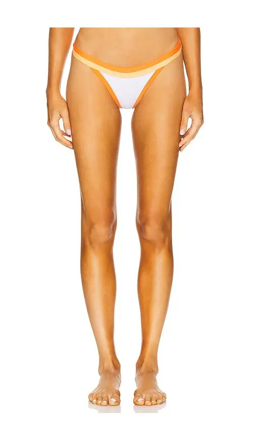 MILLY Amalfi Colorblock Bikini Bottom - Mango Multi