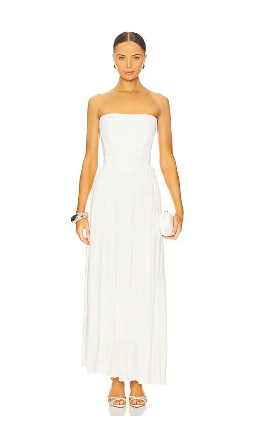 Simkhai Adalys Bustier Midi Dress - Ivory