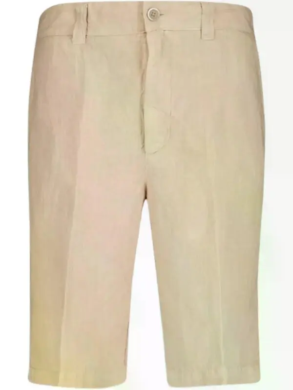 120% Lino Linen Bermuda Shorts - Neutrals