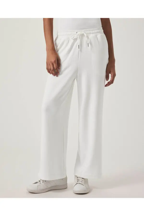 Splendid Supersoft Crop Wide Leg Pant - White
