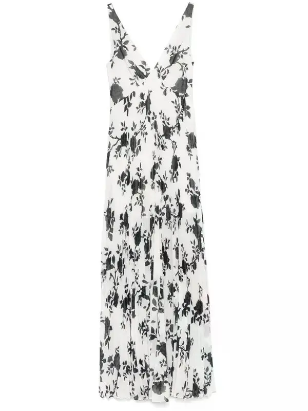 SELF-PORTRAIT Floral-print Chiffon Maxi Dress