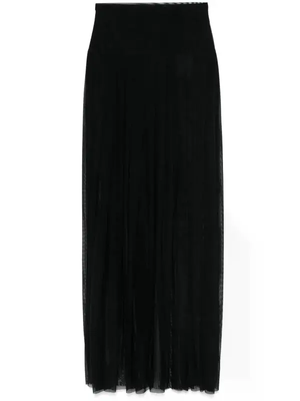Norma Kamali Semi-sheer Midi Skirt