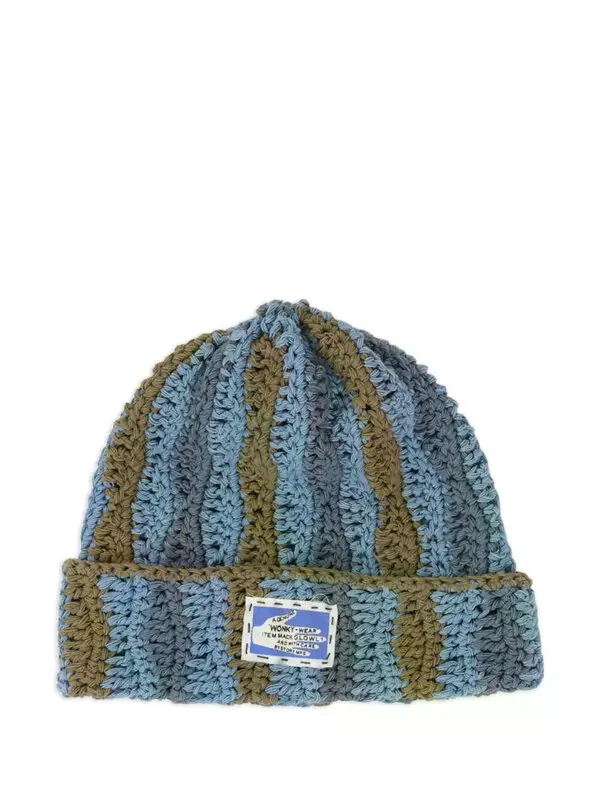 Story Mfg. Crochet Knit Beanie In Blue - 35% Off | Editorialist