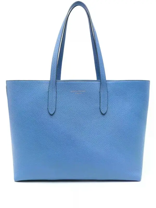 ASPINAL OF LONDON Zipped East West Tote Bag - Blue