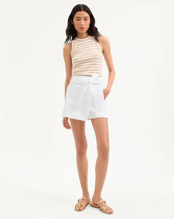 Veronica Beard Agee Belted Wrap Skort
