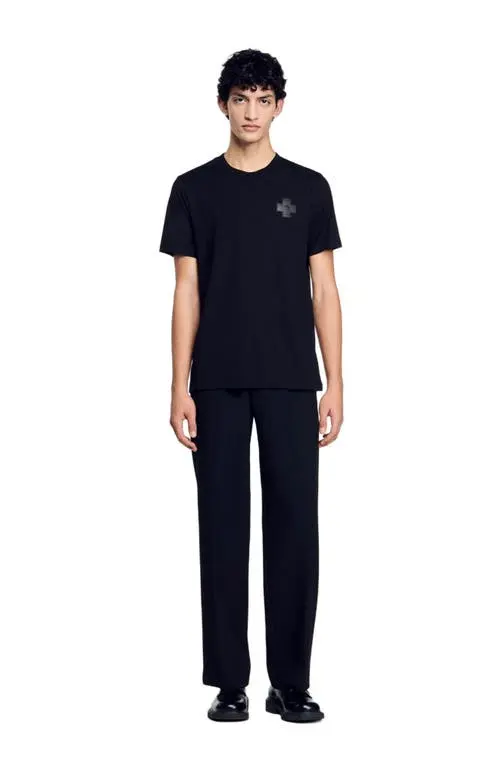 Sandro Cross T-shirt - Black