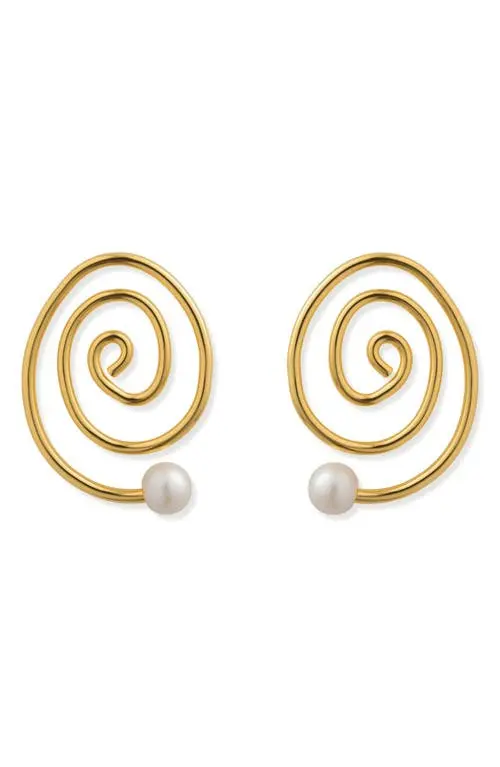 Éliou Espiral Hoop Earrings - Gold Plated