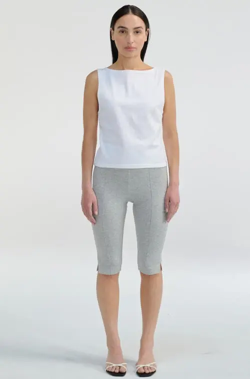 Almina Concept Jersey Pedal Pushers - Light Grey
